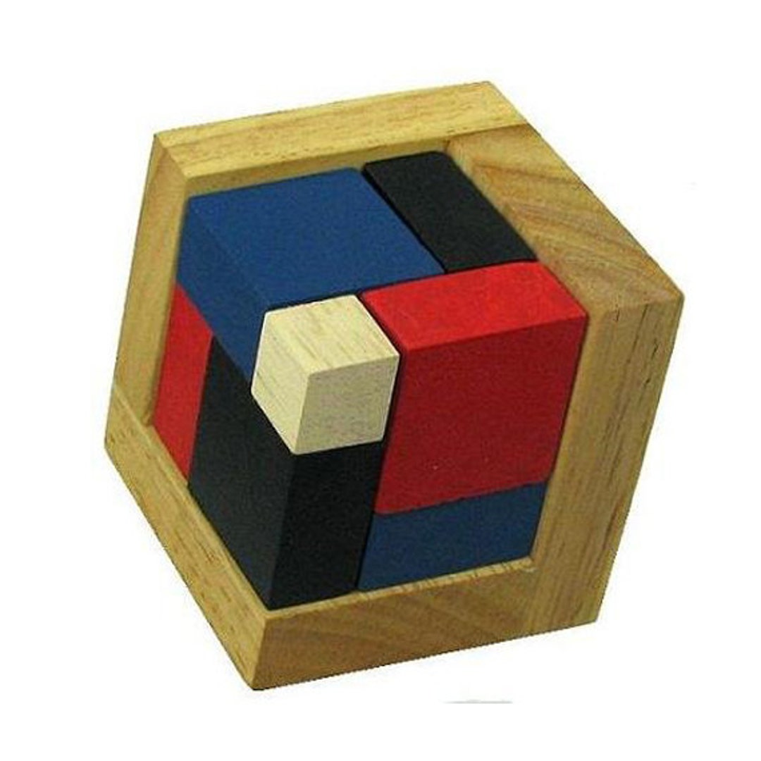 Wooden Toy : Colored Pyramid 4D the Organic Natural Puzzle Game Play ...