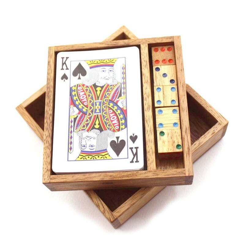 Wooden Toy : Playing Cards Box the Organic Natural Puzzle Game Play for ...