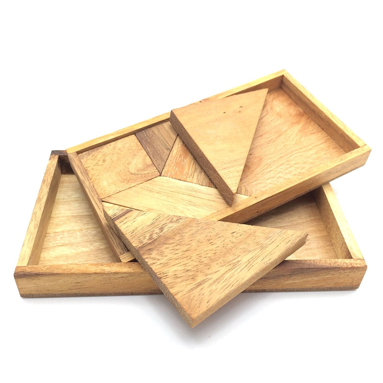 Wooden Toy : Tangram Long Box Wooden Puzzle Brain Teaser the - Etsy