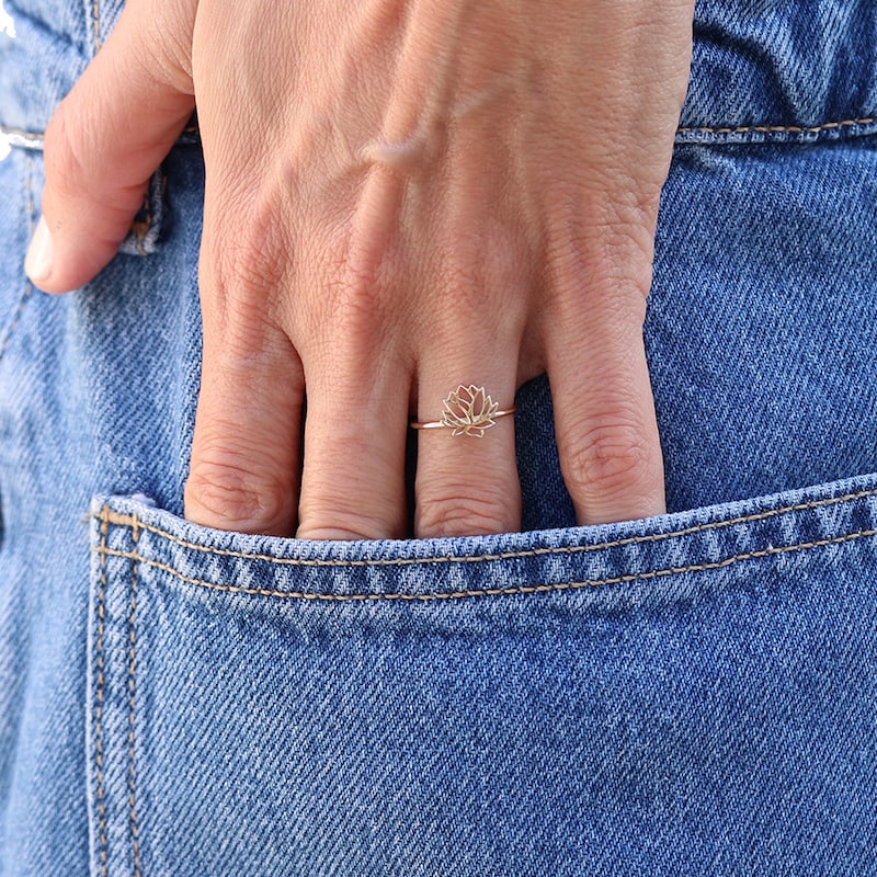 Lotus Ring - Etsy