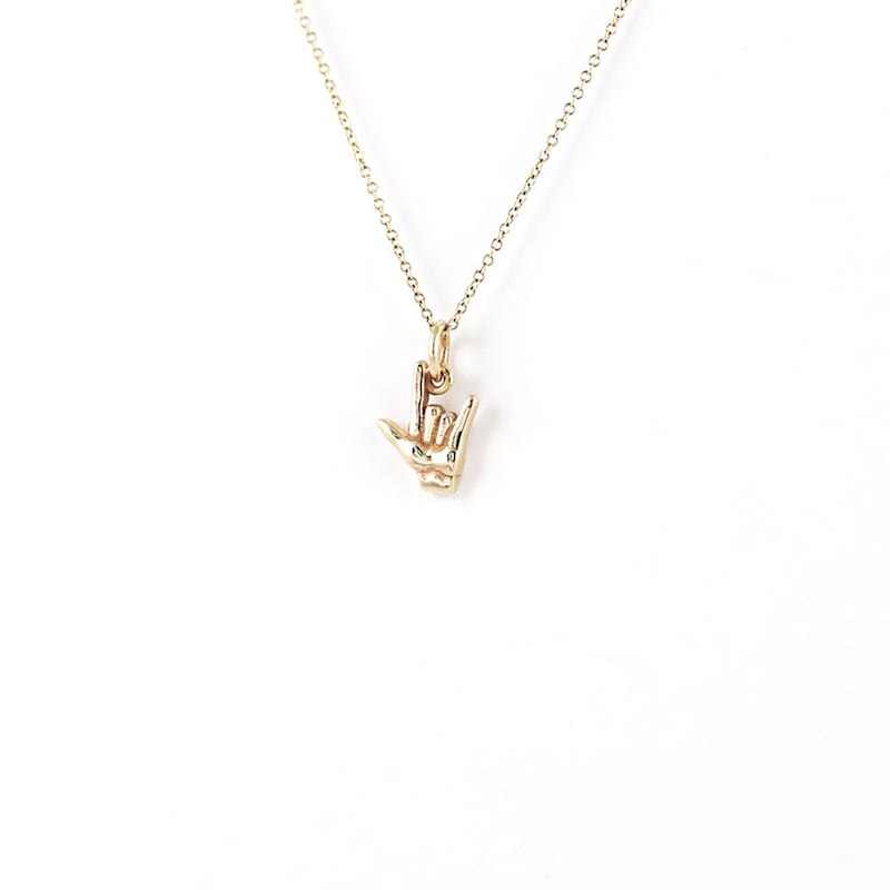 Asl I Love You Necklace - Etsy