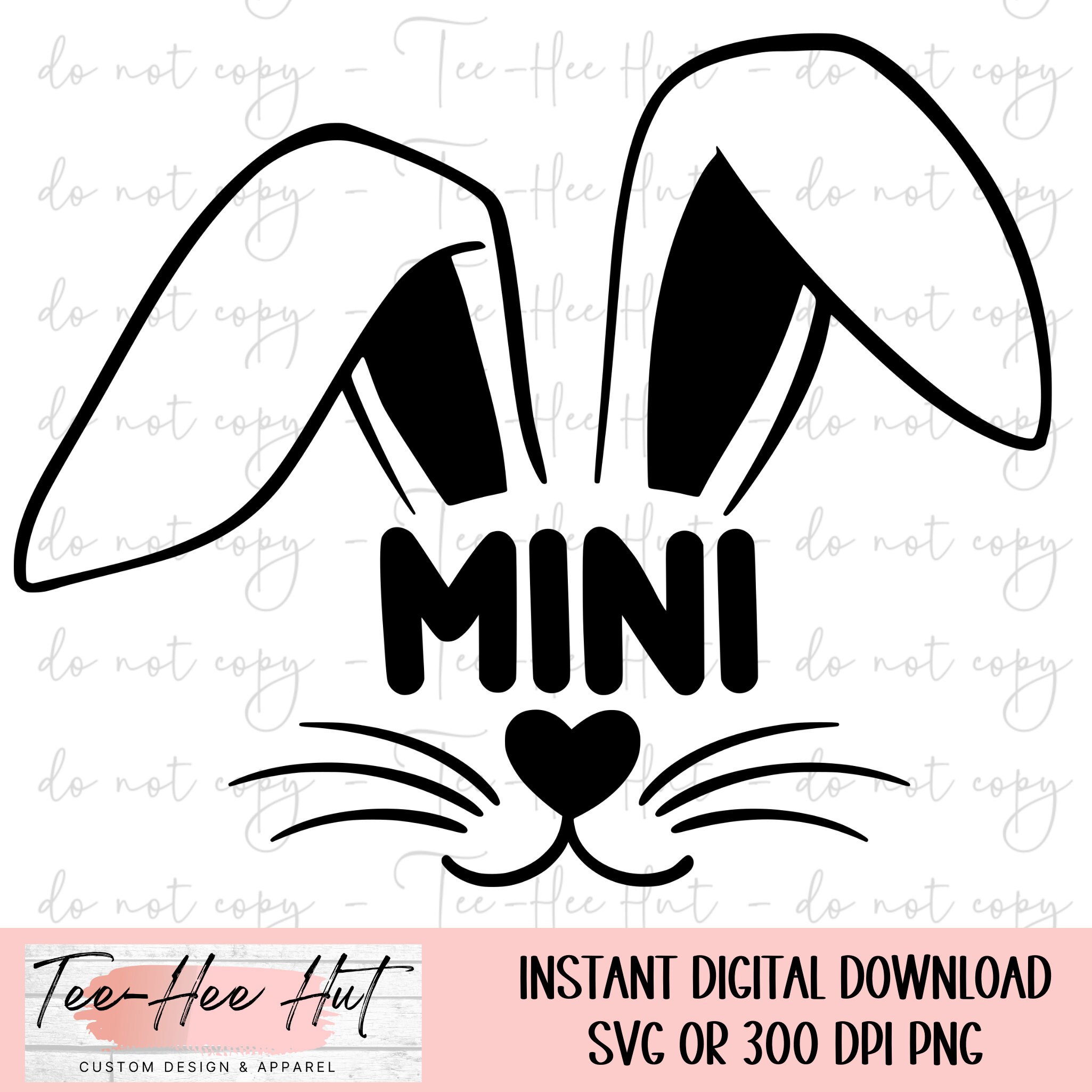 Easter Gift Mama & Mini SVG Easter Bunny Mini Me SVG Easter PNG ...