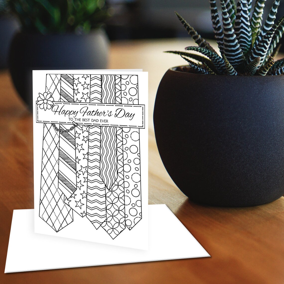 Printable Father's Day Coloring Cards, Instant Downloadable Cards to ...