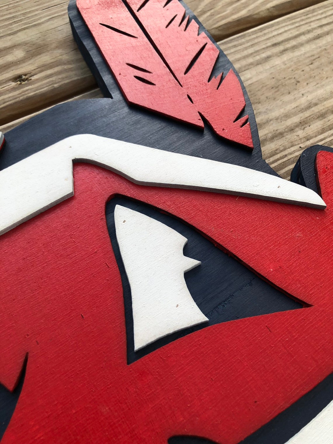 Chief Wahoo Inspired/ Chief Wahoo Wall Art/ Cleveland Indians | Etsy