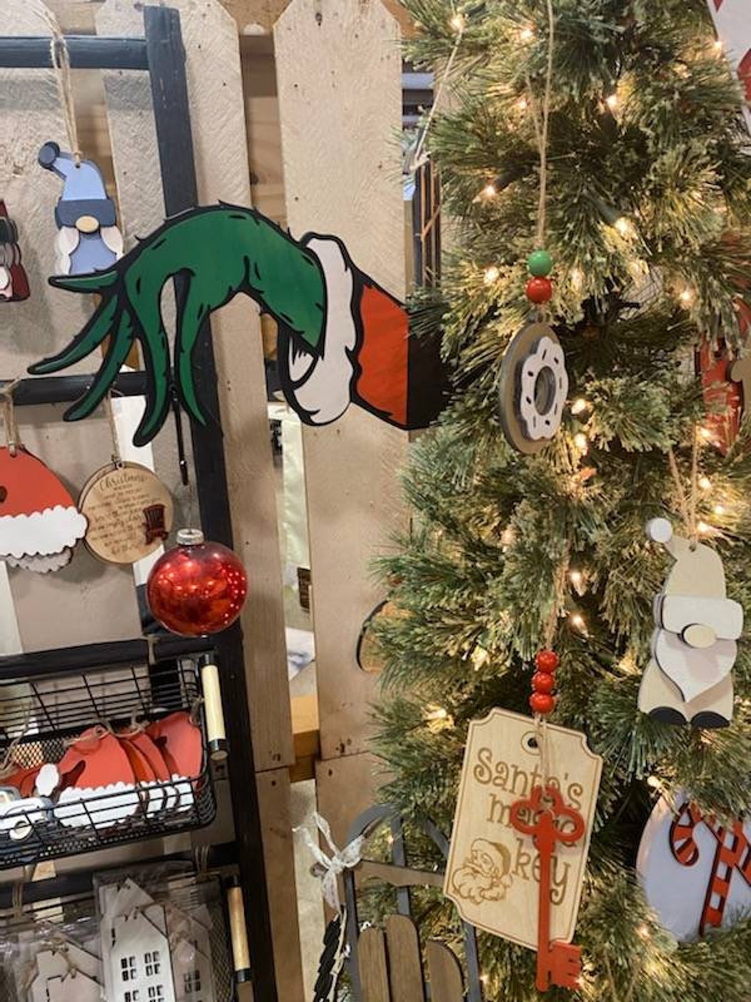 Grinch Thief Hand Tree Hanger 6x16 Inches - Etsy