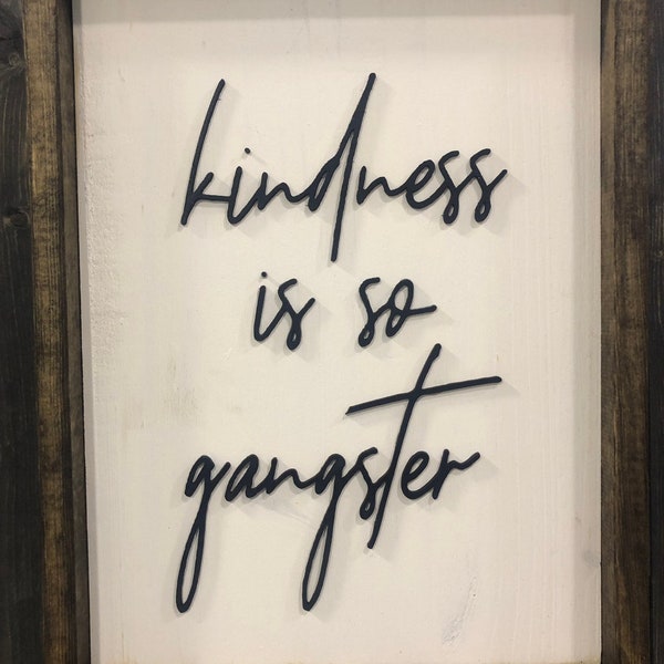 Kindness Wood Sign - Etsy