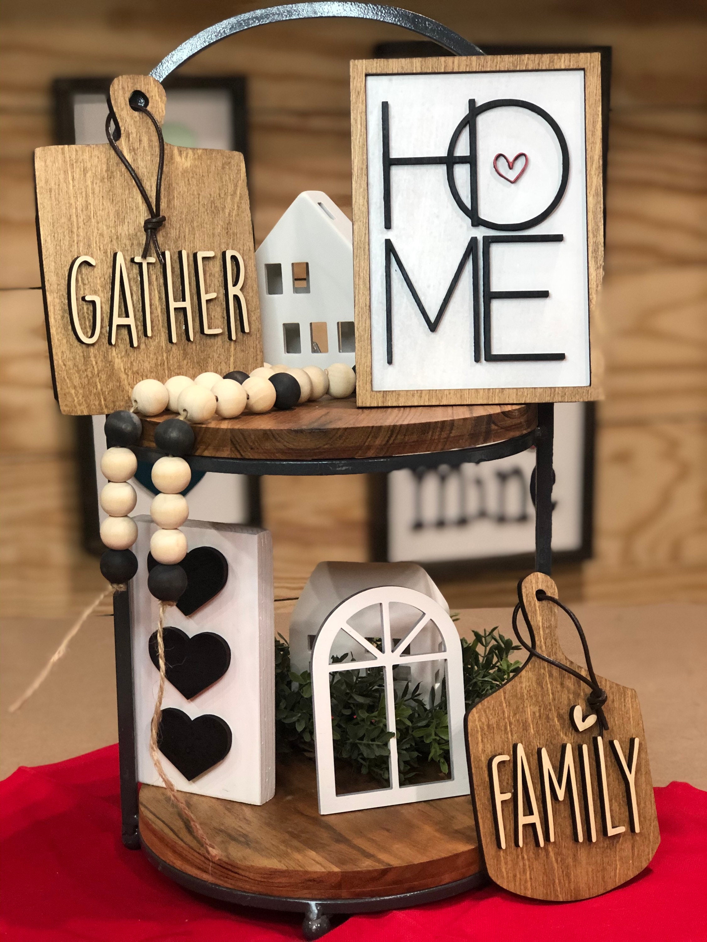 Tiered Tray Decor. Mini Signs. Tiered Tray 3D Signs. Tiered | Etsy