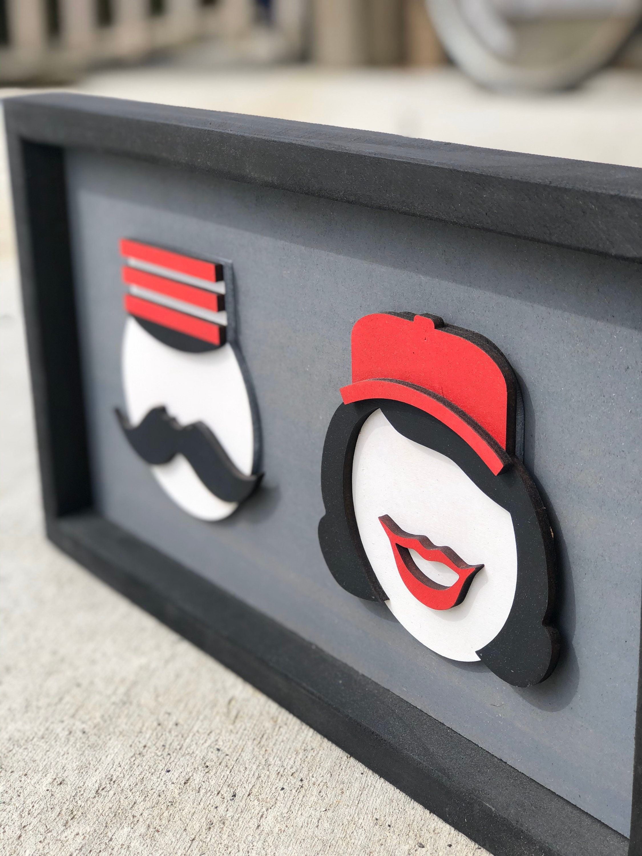 Cincinnati Reds Inspired Decor. Mr Red. Rosie. Baseball. Cincinnati ...