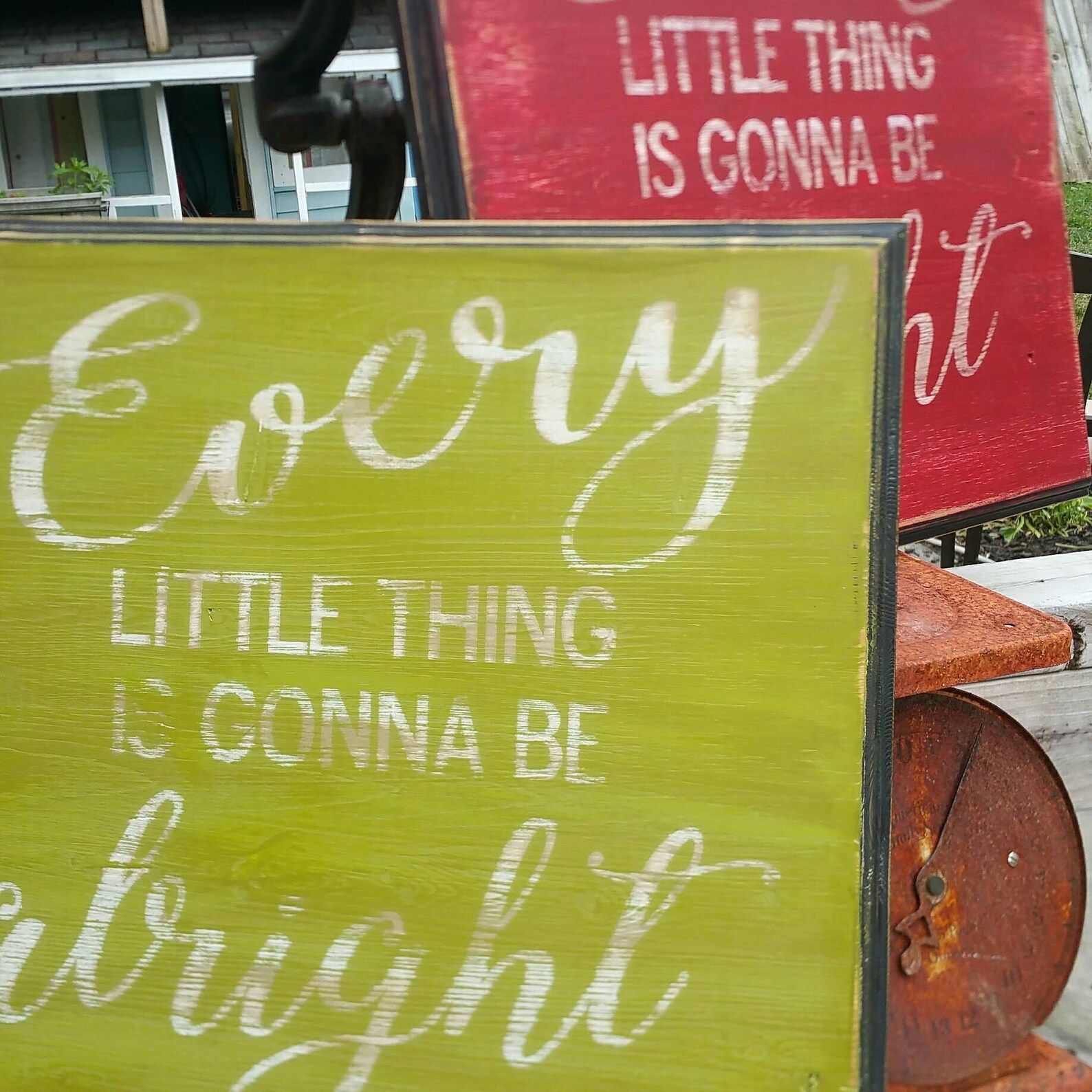Every Little Thing is Gonna Be Alright. Positive Quotes Decor. Wood ...