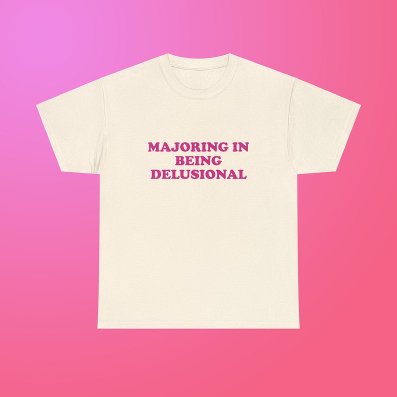 Majoring in Being Delusional Unisex Heavy Cotton Tee Y2K Iconic Funny ...