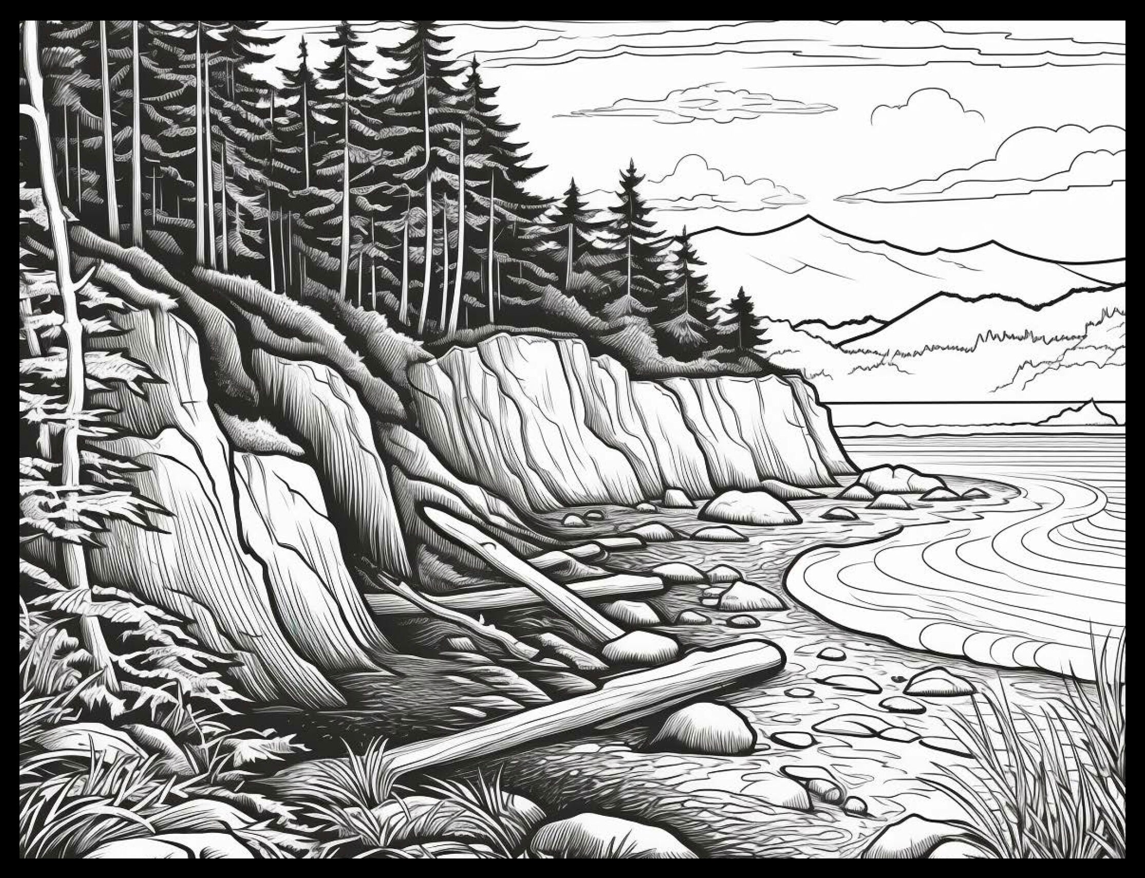 Pacific Northwest Volume One Coloring Book - Etsy