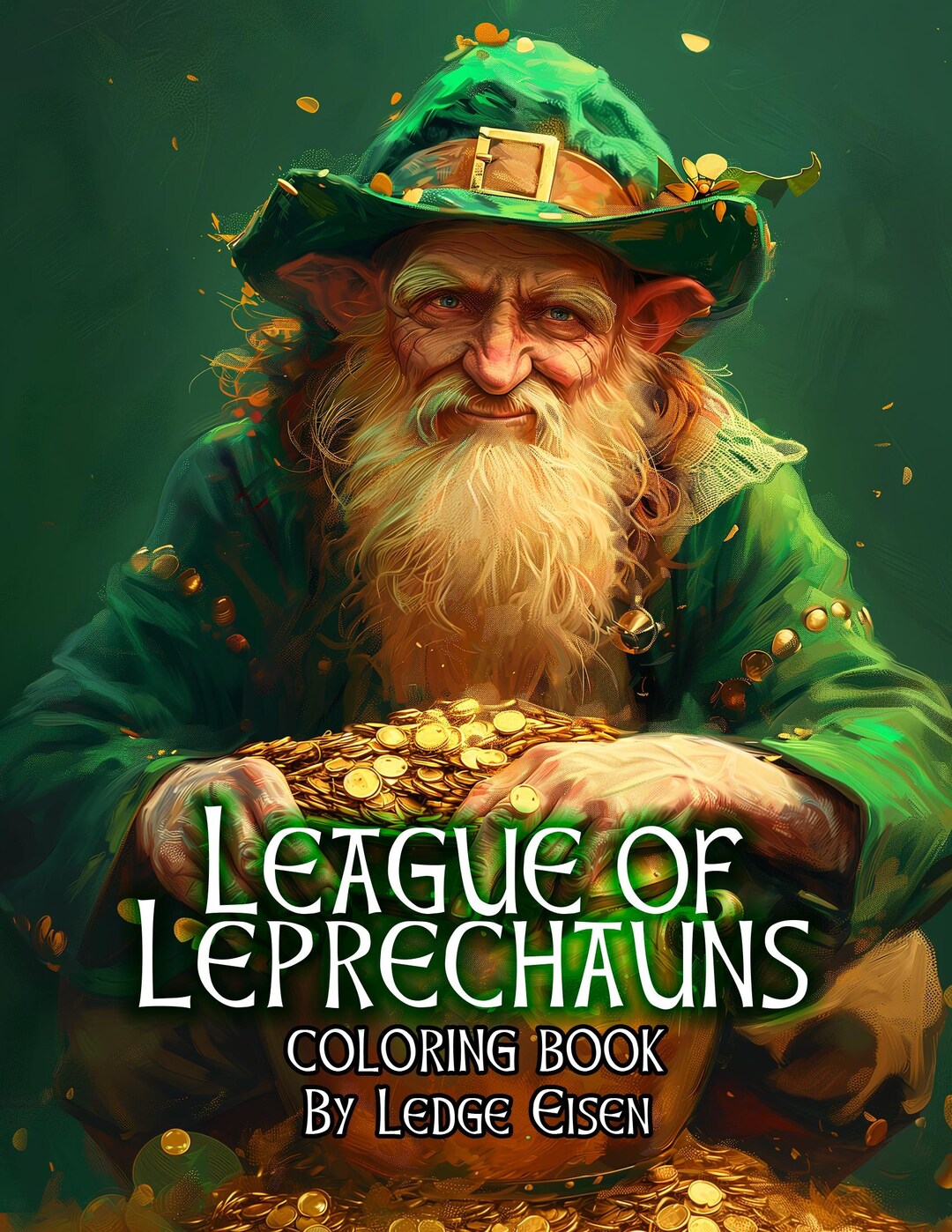 League of Leprechauns Grayscale Coloring Book - Etsy
