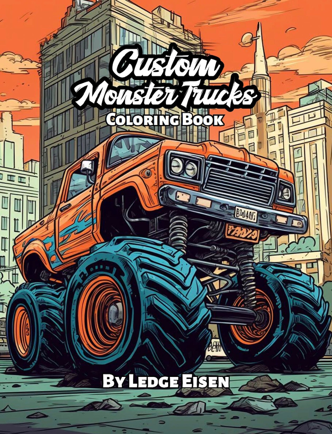 Custom Monster Trucks Coloring Book - Etsy