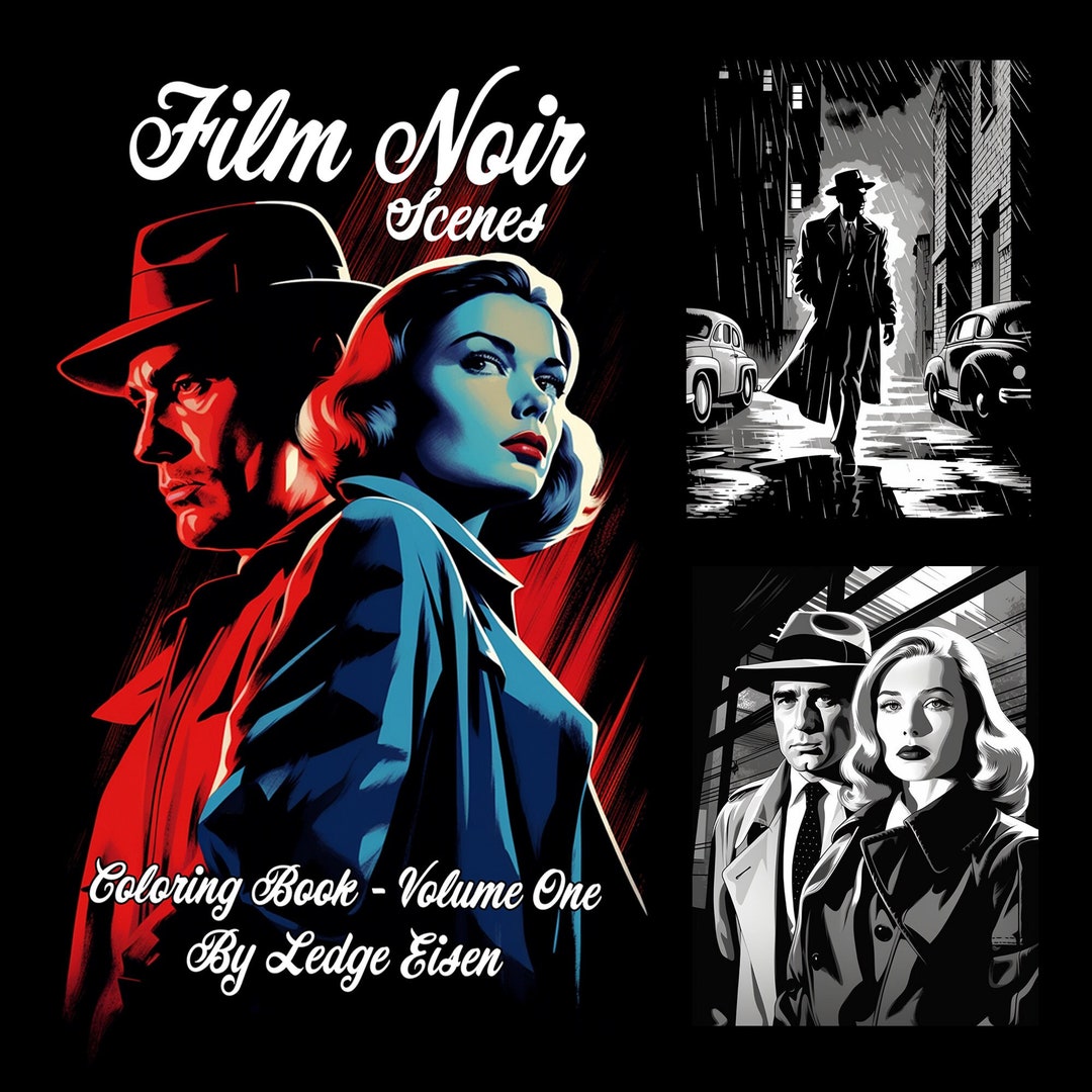 Film Noir Scenes Volume One Coloring Book - Etsy