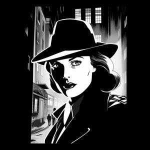 Film Noir Scenes Volume One Coloring Book - Etsy