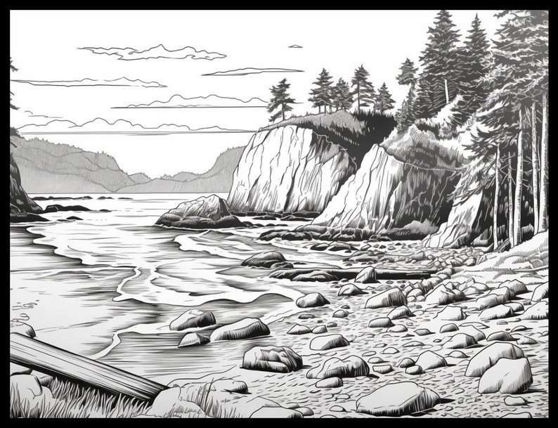 Pacific Northwest Volume One Coloring Book - Etsy
