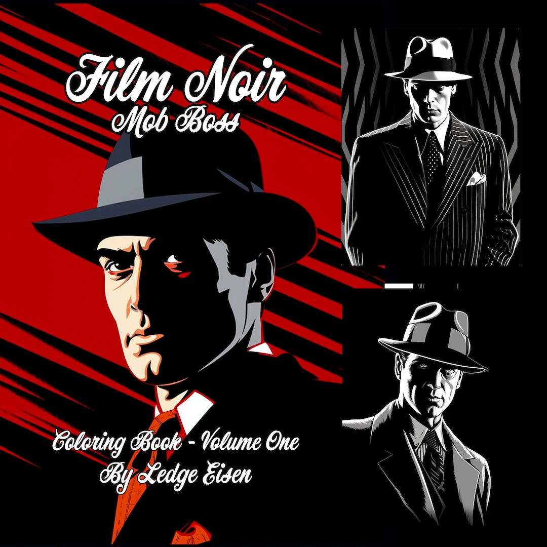 Film Noir Mob Boss Coloring Book Volume One - Etsy