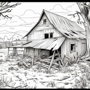 Abandoned Barns Volume One Coloring Book - Etsy