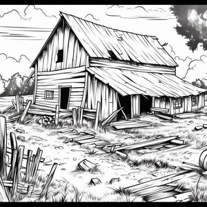Abandoned Barns Volume One Coloring Book - Etsy