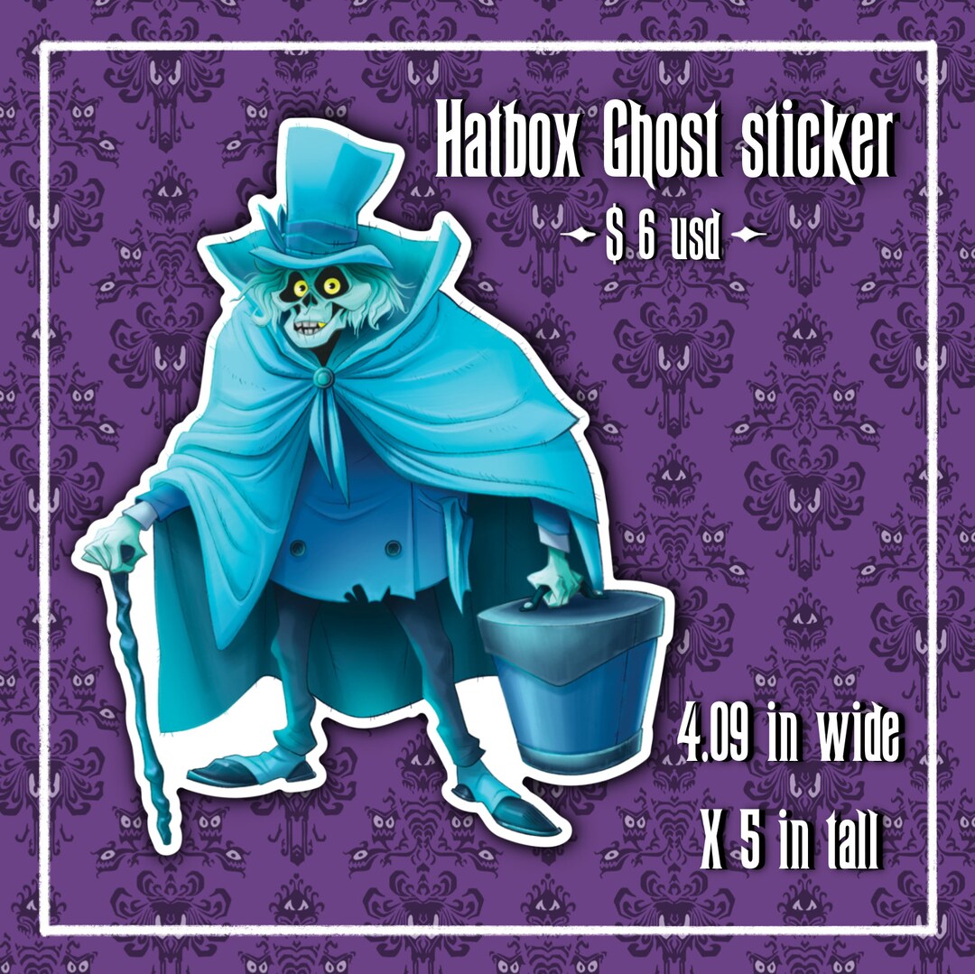 Hatbox Ghost Decal - Etsy