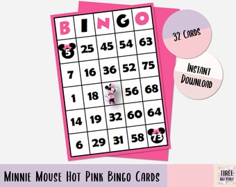 Pink Bingo Cards | Etsy