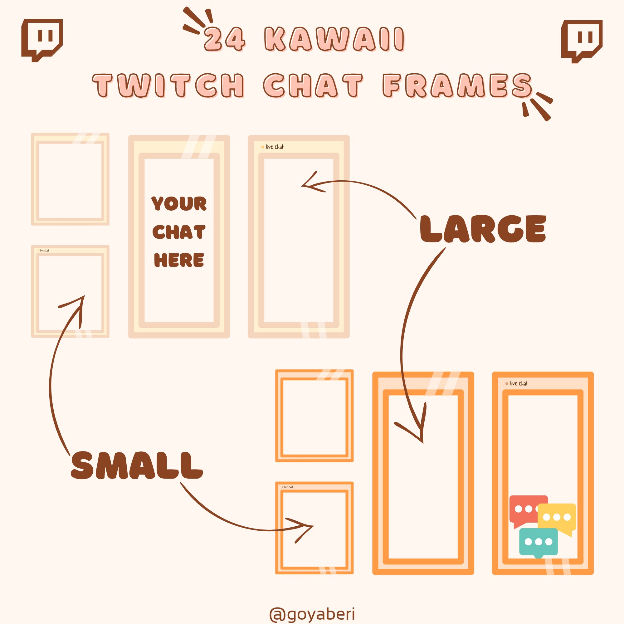 24 Kawaii Twitch Live Chat Frames for Streaming Family/child Friendly ...