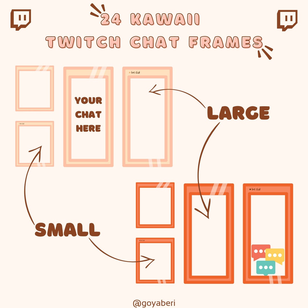 24 Kawaii Twitch Live Chat Frames for Streaming Family/child Friendly ...