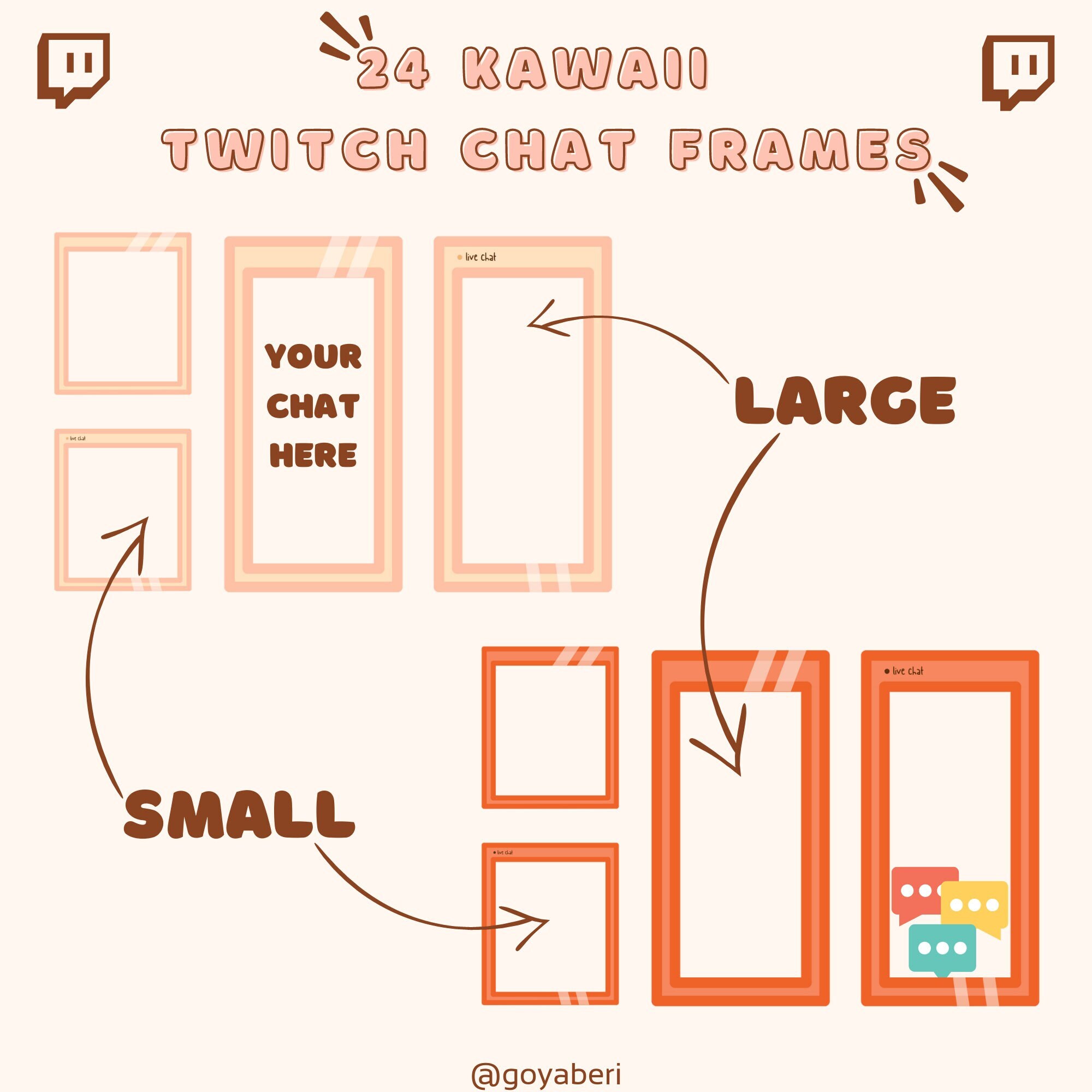 24 Kawaii Twitch Live Chat Frames for Streaming Family/child Friendly ...