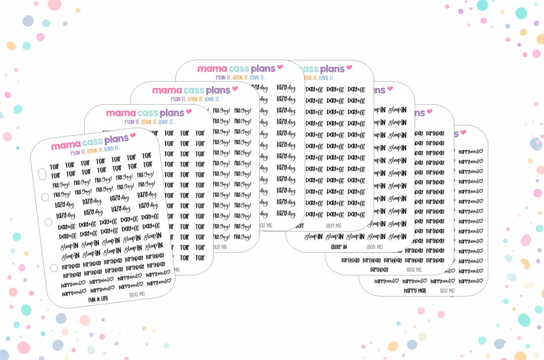 Fun & Life Mini Text Stickers - Etsy