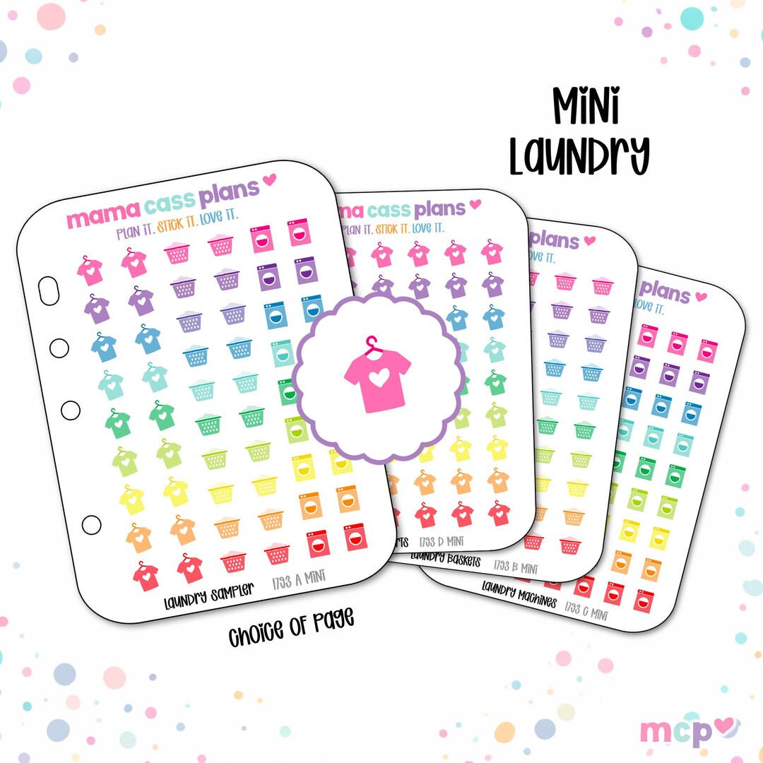 Mini Laundry - Shirts - Laundry Baskets - Washing Machines - Planner ...