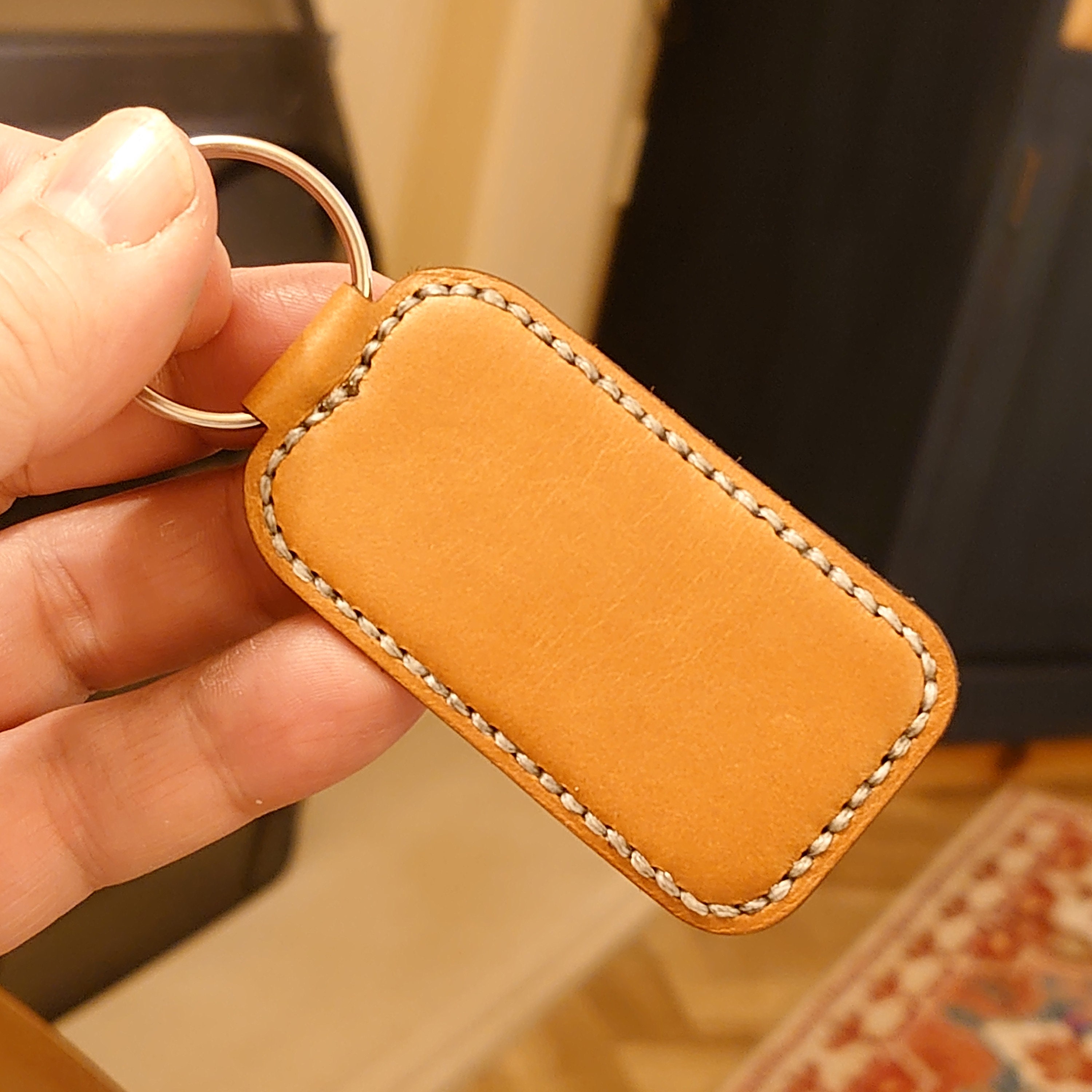 Leather Keychain / Keyfob Template for Glowforge / Laser Cutter ...