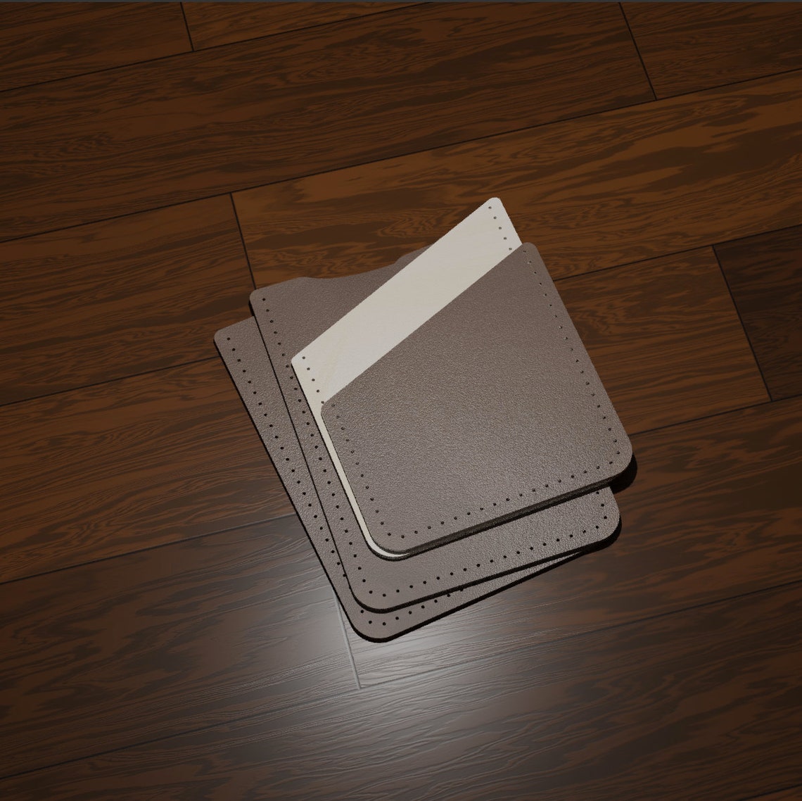 3 Pocket Leather Wallet Laser Cut File PDF for Glowforge 110mm - Etsy