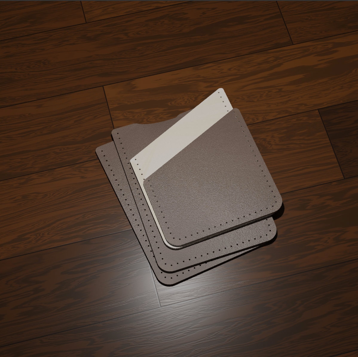 3 Pocket Leather Wallet Laser Cut File PDF for Glowforge 110mm X 80mm ...