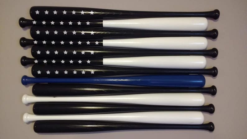 Thin Blue Line Baseball Bat Flag Law Enforcement Officer / - Etsy