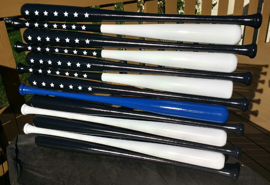 Thin Blue Line Baseball Bat Flag Law Enforcement Officer / - Etsy