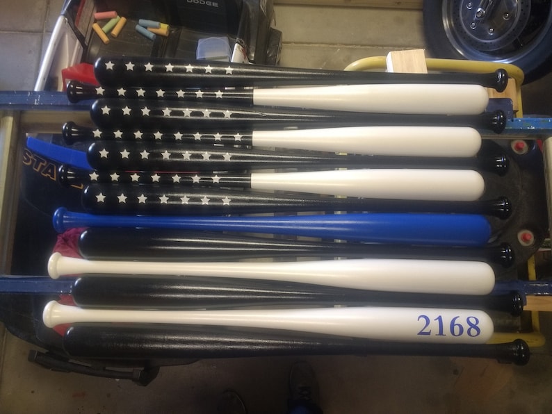 Thin Blue Line Baseball Bat Flag Law Enforcement Officer / - Etsy