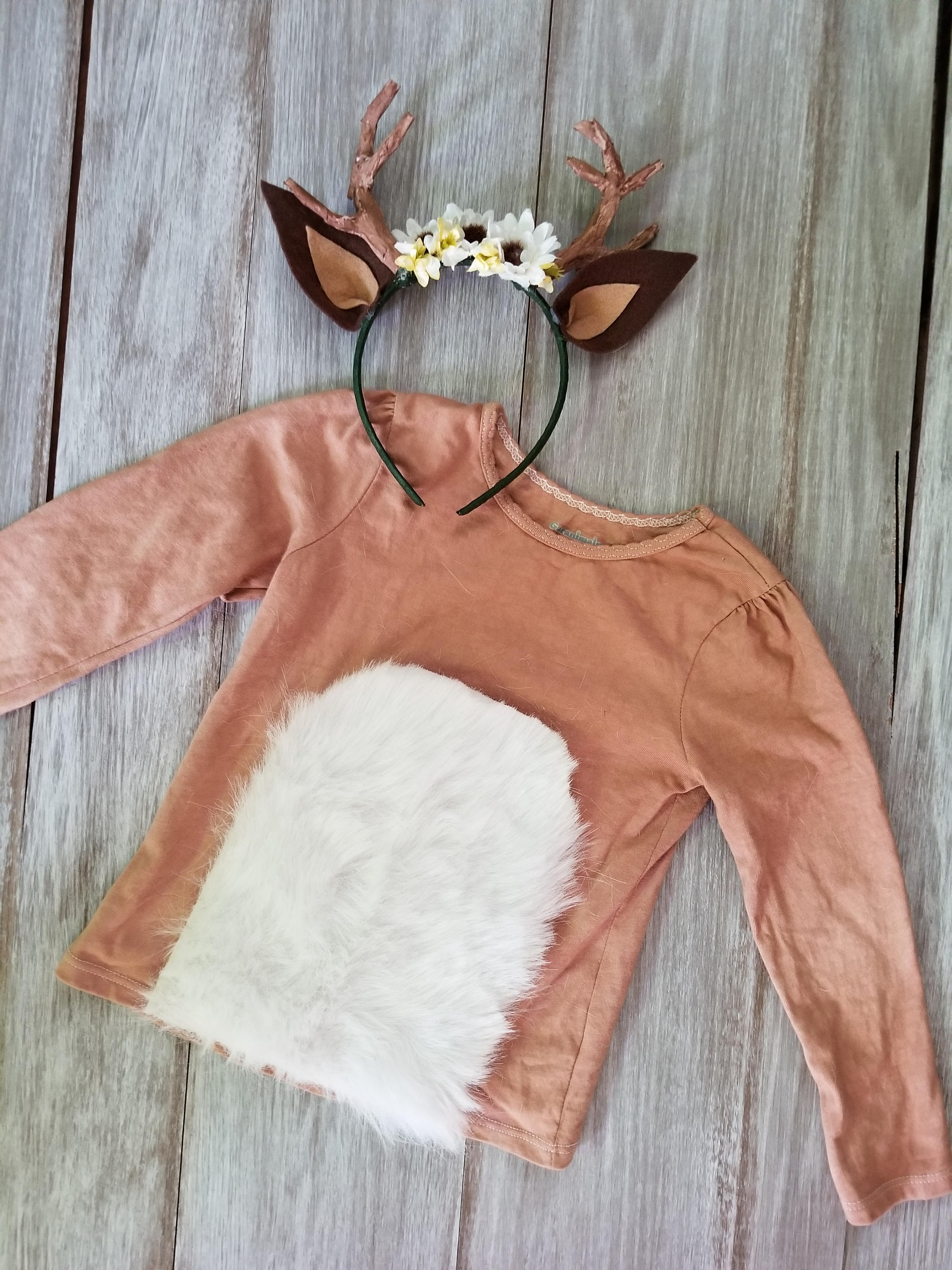 Whimsical Kids Deer Costume With Antler Headband - Etsy