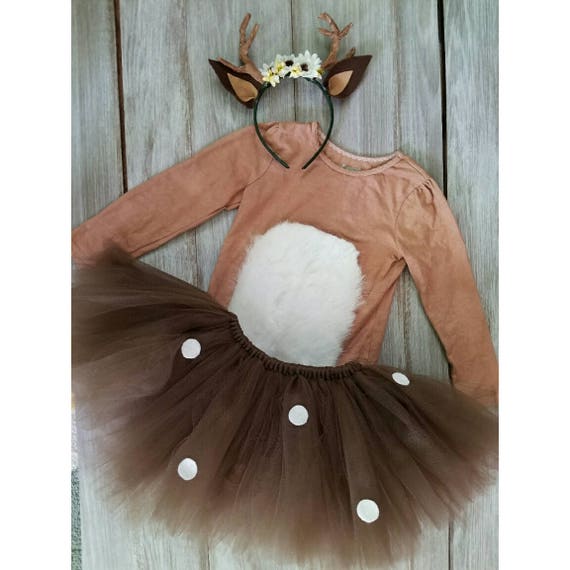 Whimsical Kids Deer Costume With Antler Headband - Etsy