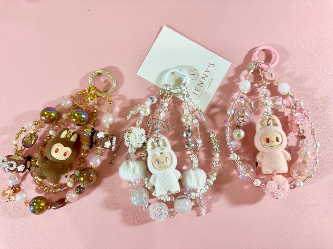 Mini Zimomo Labubu Keychain, Purse Charm, Phone Chain/ Brown Dinosaur ...