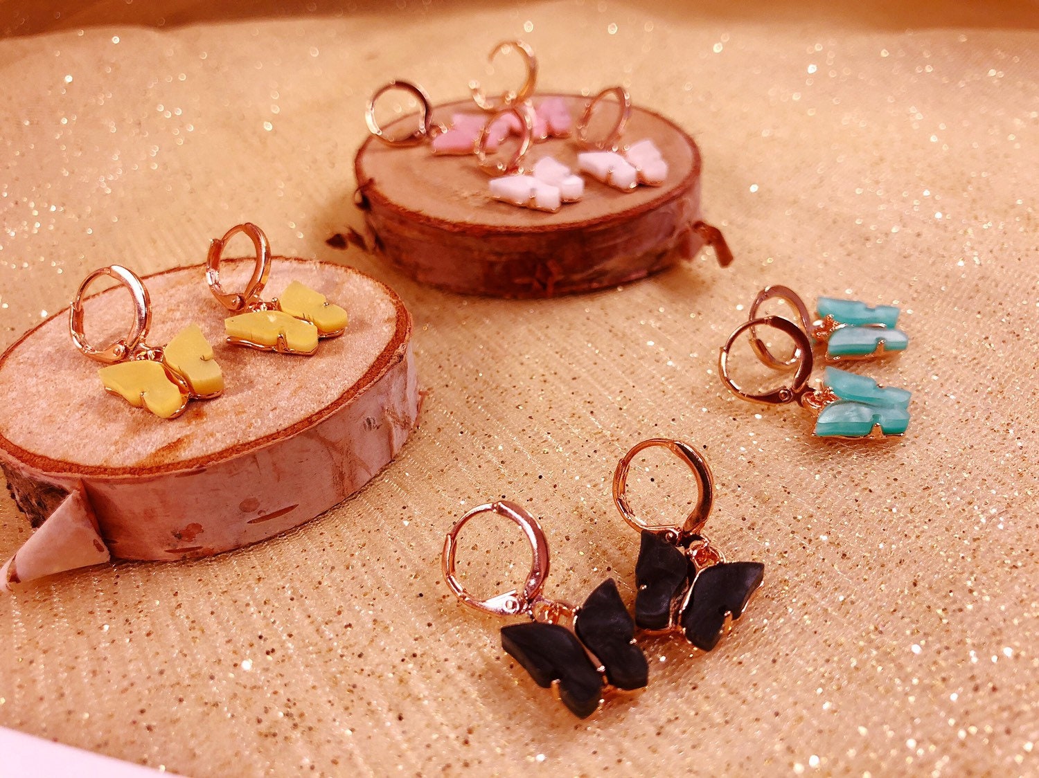 Jennycorner Cute Butterfly Hoops Earrings Small Hoops Small Hoop Earrings Butterfly Earrings Small Butter Fly Earrings Butterfly Hoops
