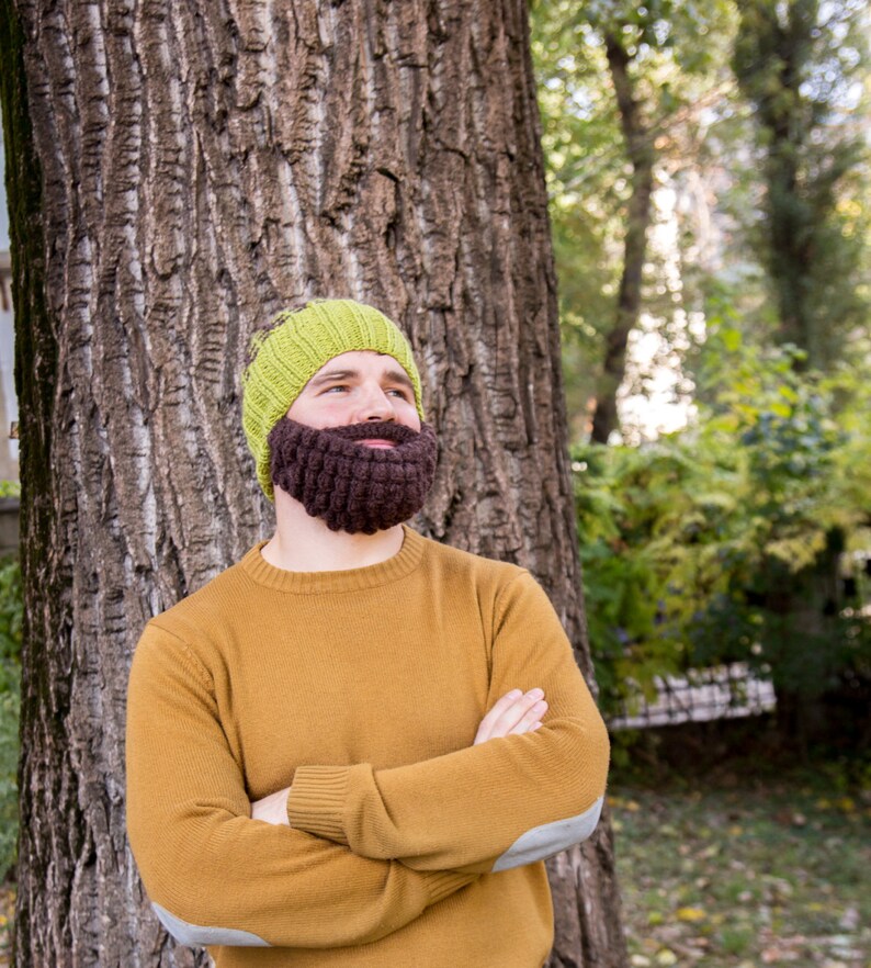 Crochet Beard and Hat Knitted Face Warmer, Snowboard, Ski Mask and ...