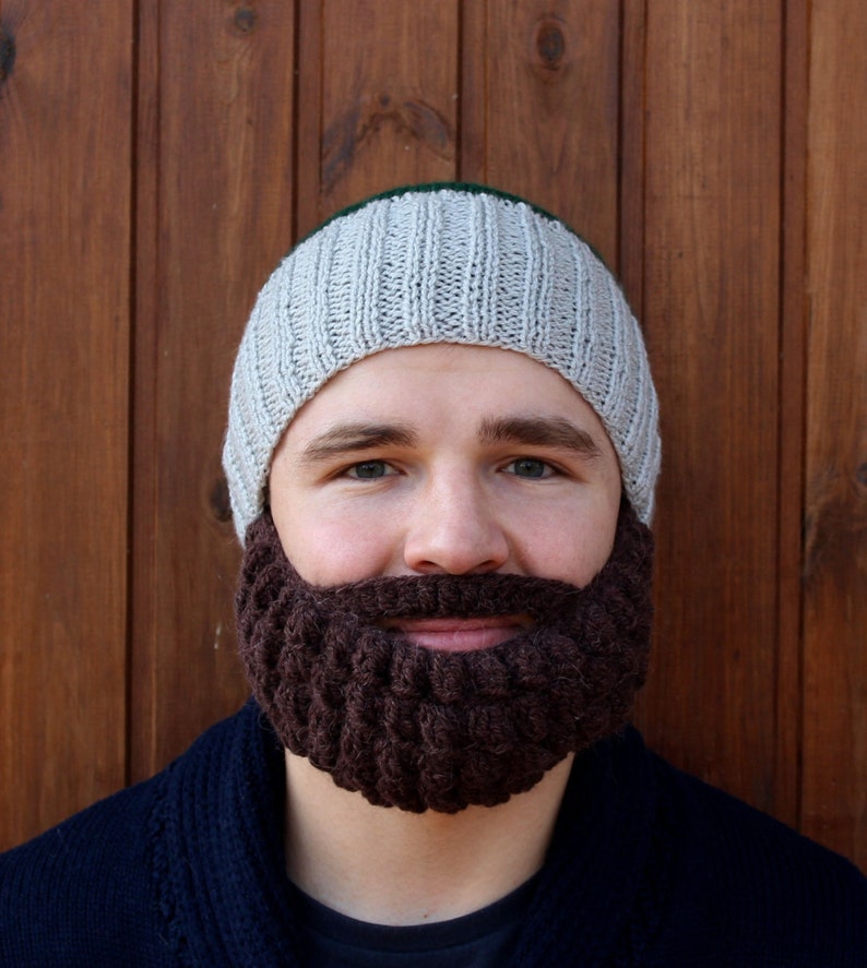 Crochet Beard and Hat Knitted Face Warmer, Snowboard, Ski Mask and ...