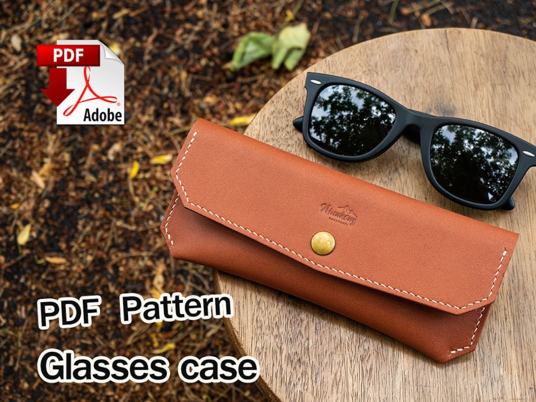 Leather Glasses Case Sewing Pattern (PDF Pattern) - Etsy