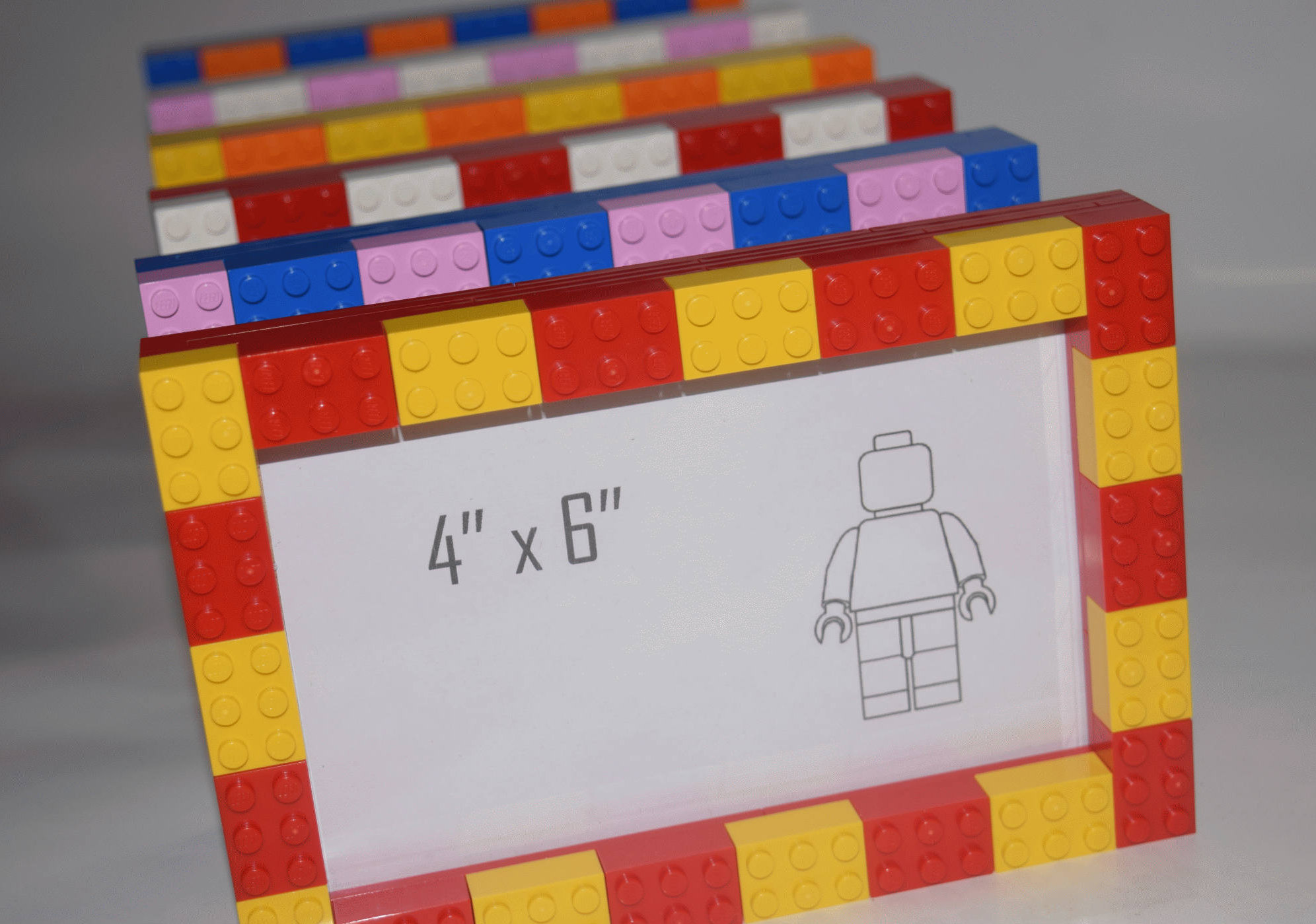 Lego Photo Frame Choose Your Own Colours Whole frame made | Etsy