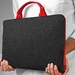 FELT LAPTOP SLEEVE With Hands Dark Gray Synthetic Felt Cover Red Zipper ...