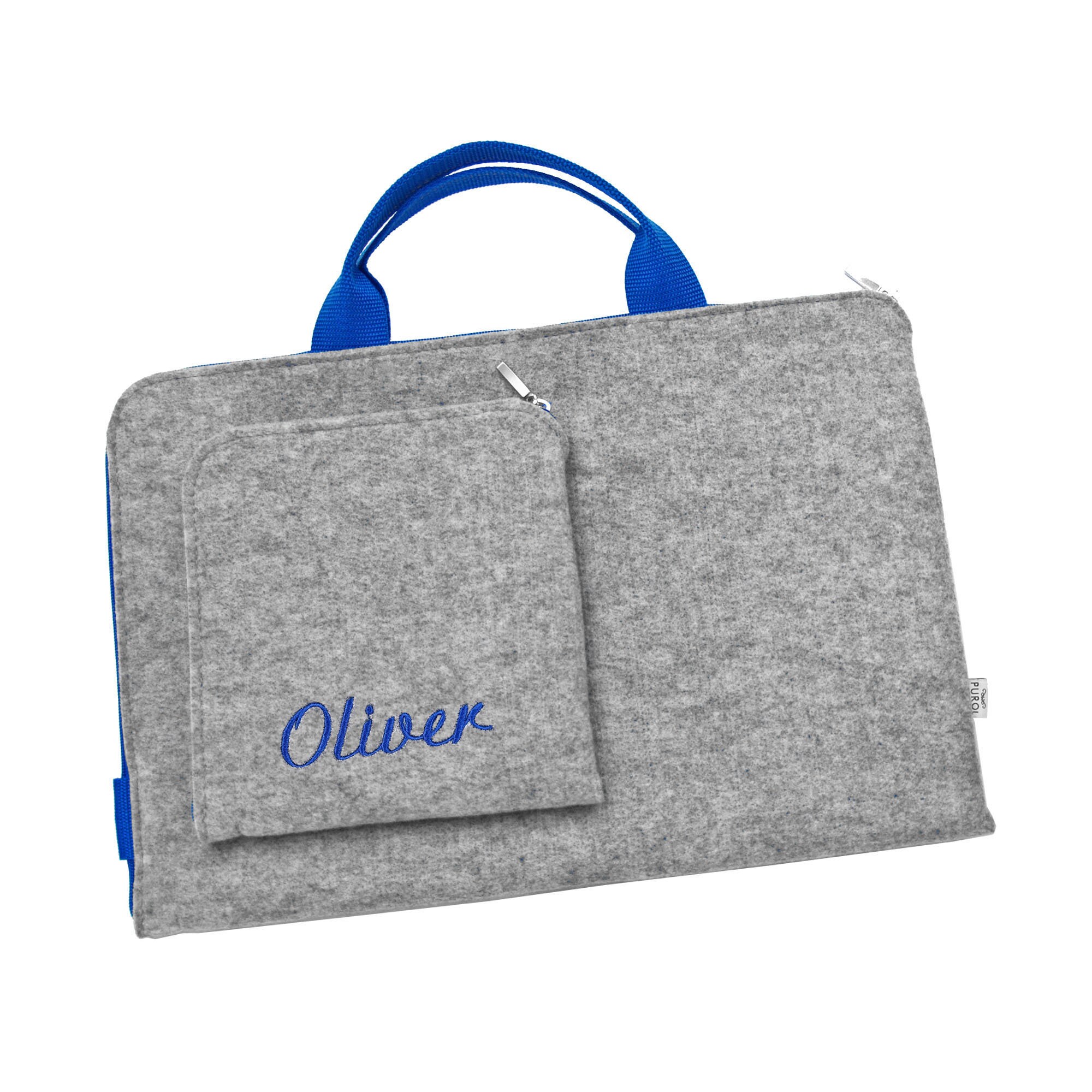 PERSONALISED Name Laptop Felt Sleeve Custom Monogram Embroided MacBook ...