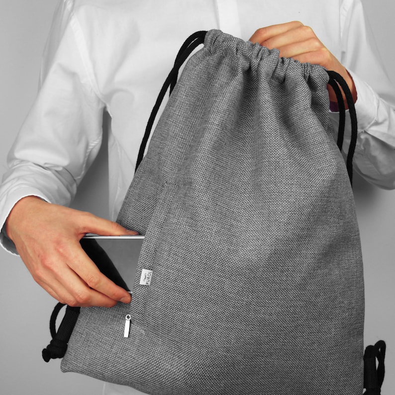 DRAWSTRING BACKPACK Hipster Sack Bag Vegan Back Pack Light | Etsy