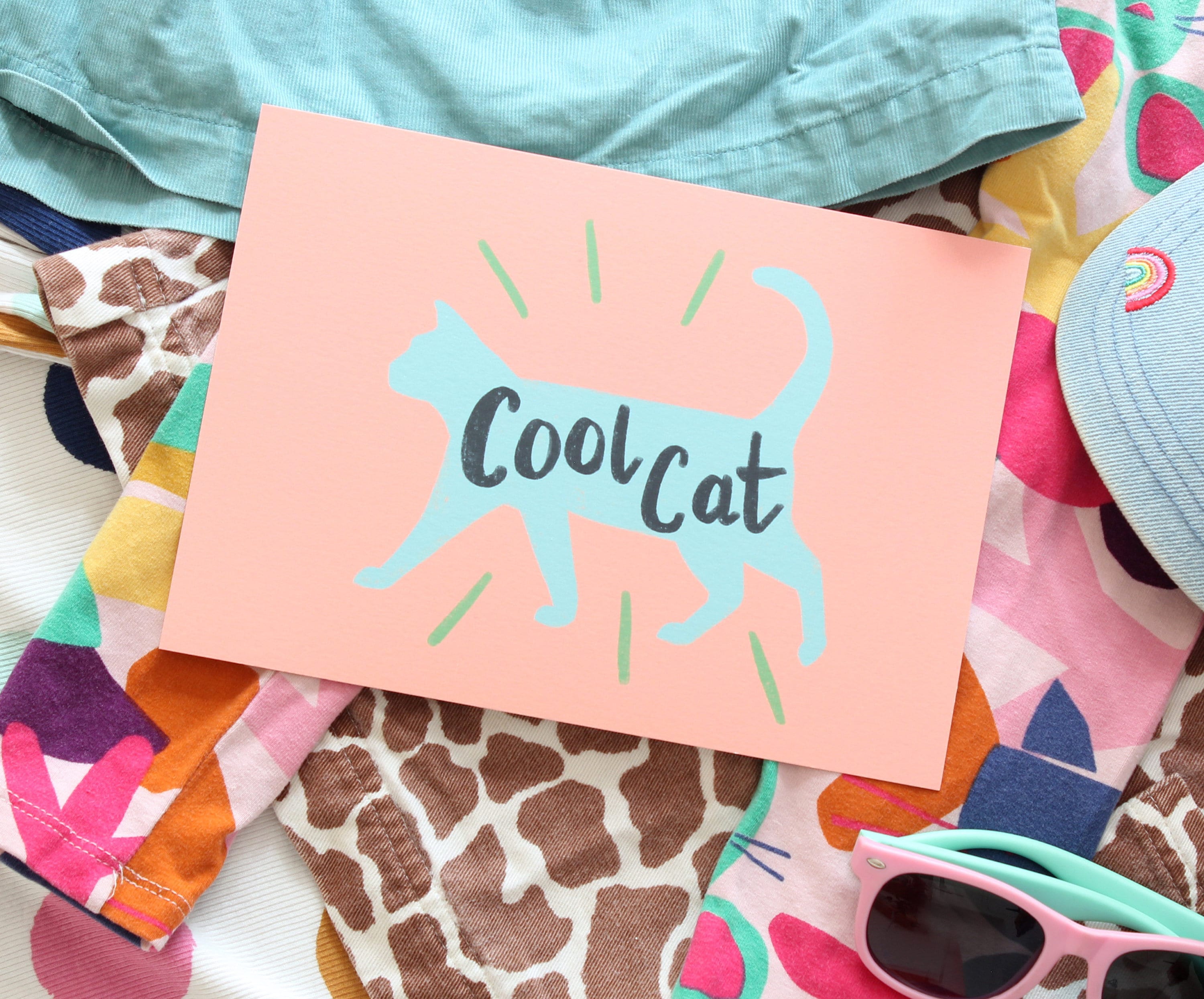 Cool Cat Positive Affirmation Print Kid's Poster - Etsy UK