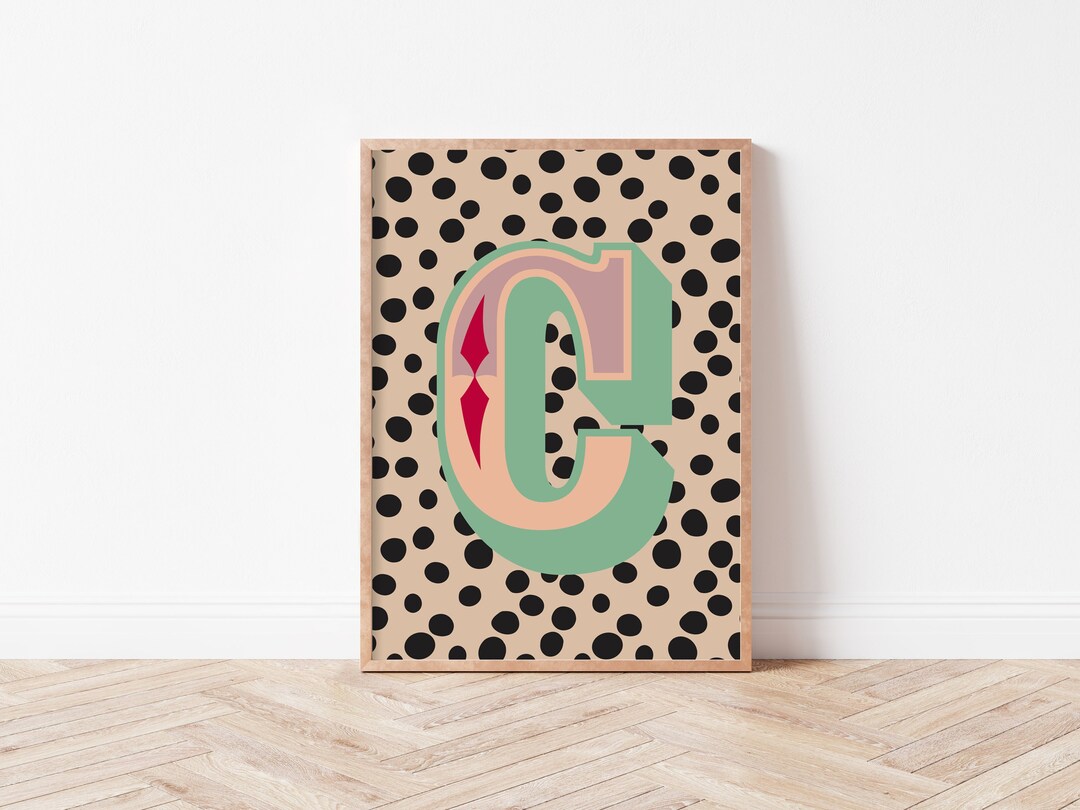 Spotty Background Alphabet Circus Letter Print, Kid's Wall Art, Kid's ...