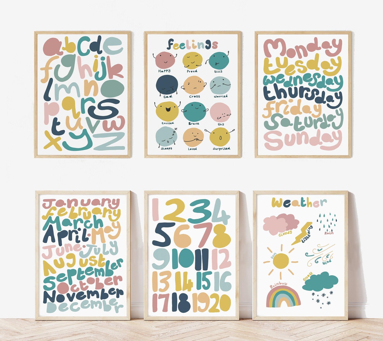 Colourful Kids Feelings Poster, Playroom Decor, Educational Print - Etsy